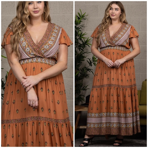 Ces Femme | Dresses | Ces Femme Plus Size Boho Chic Maxi Dress | Poshmark